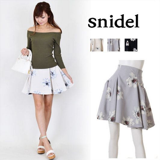スナイデル ハイウエスト春の花柄スカートはこちら: snidel スナイデル ハイウエスト春の花柄スカートはこちら: snidel